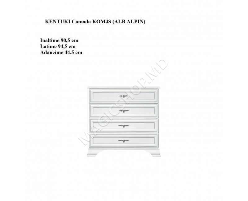 Комод Кентуки White KOM4S